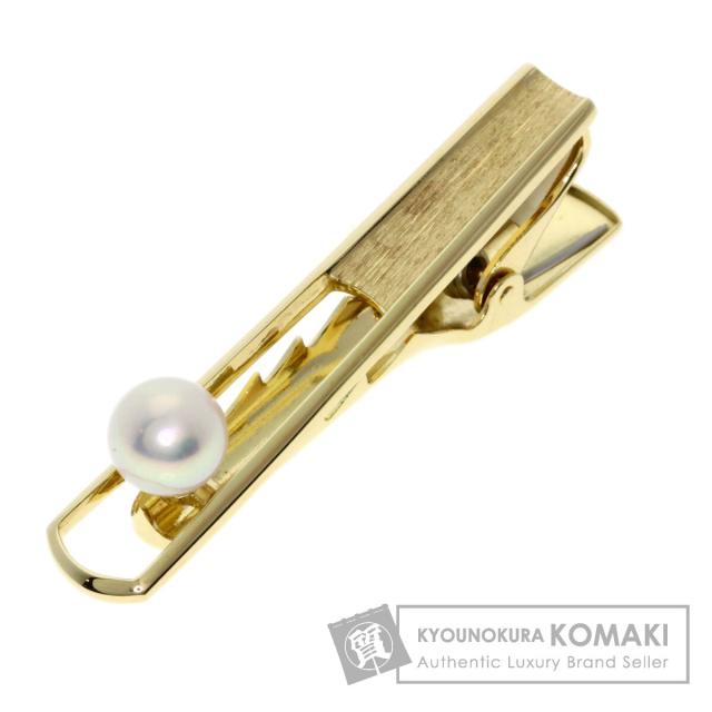 ミキモト MIKIMOTO  パール 真珠  タイピン K14イエローゴールド メンズ  中古