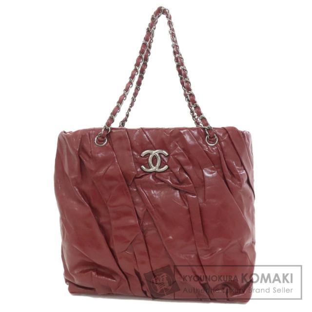 シャネル CHANEL  チェーントート ココマーク シルバー金具  トートバッグ カーフ 中古