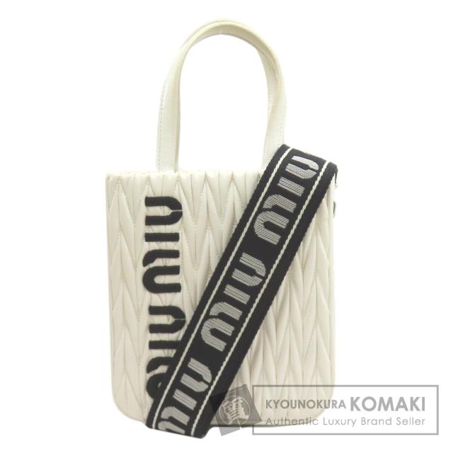 ミュウミュウ MIUMIU  マテラッセ 2WAY  ハンドバッグ カーフ レディース  中古