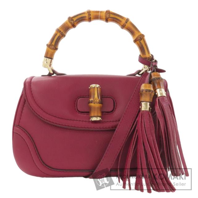 グッチ GUCCI 254834  バンブー 2WAY  ハンドバッグ カーフ レディース  中古