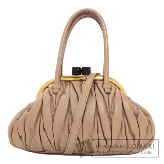 ミュウミュウ MIUMIU 　  マテラッセ 2WAY  ハンドバッグ カーフ レディース  中古