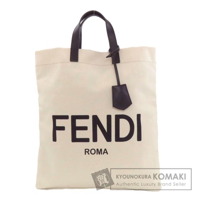 フェンディ FENDI  ロゴ  ハンドバッグ キャンバス レディース  中古