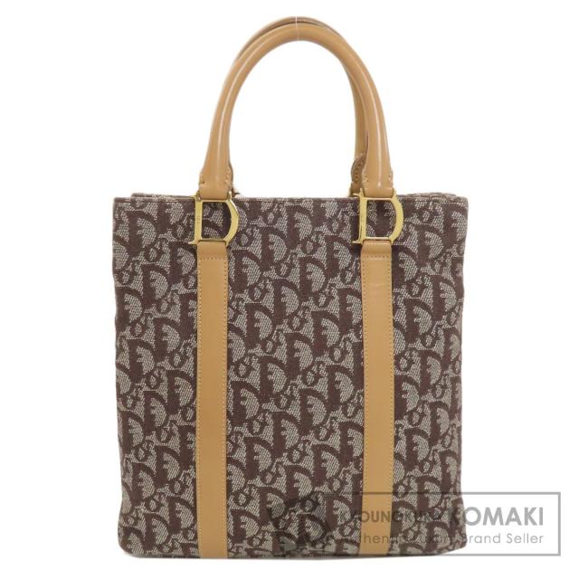 クリスチャンディオール CHRISTIAN DIOR  トロッター柄  トートバッグ キャンバス レディース  中古