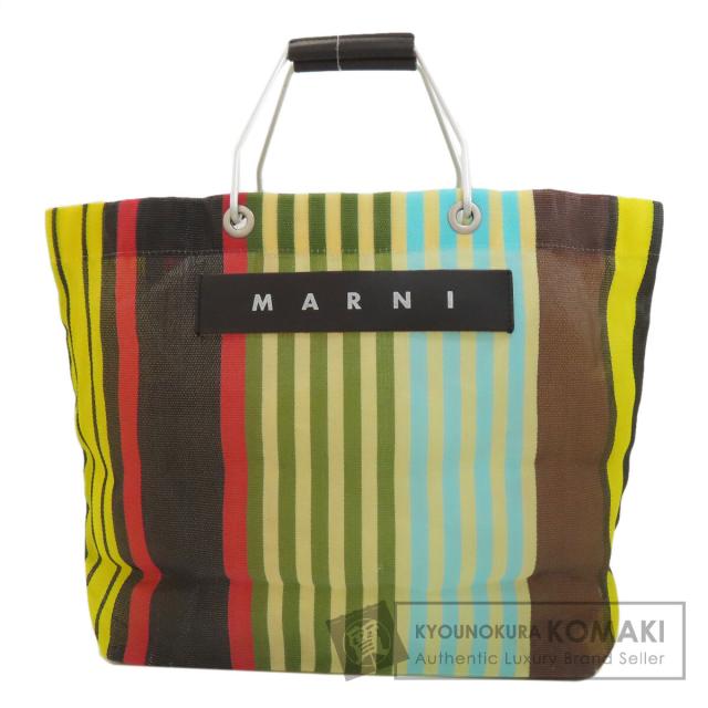 マルニ MARNI  フラワーカフェ  ハンドバッグ ナイロン素材 レディース  中古