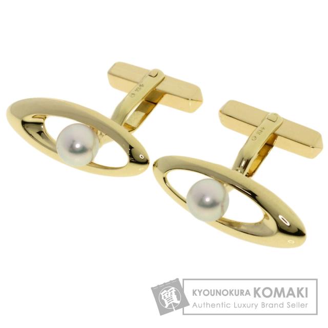 ミキモト MIKIMOTO  パール 真珠  カフス K14イエローゴールド メンズ  中古