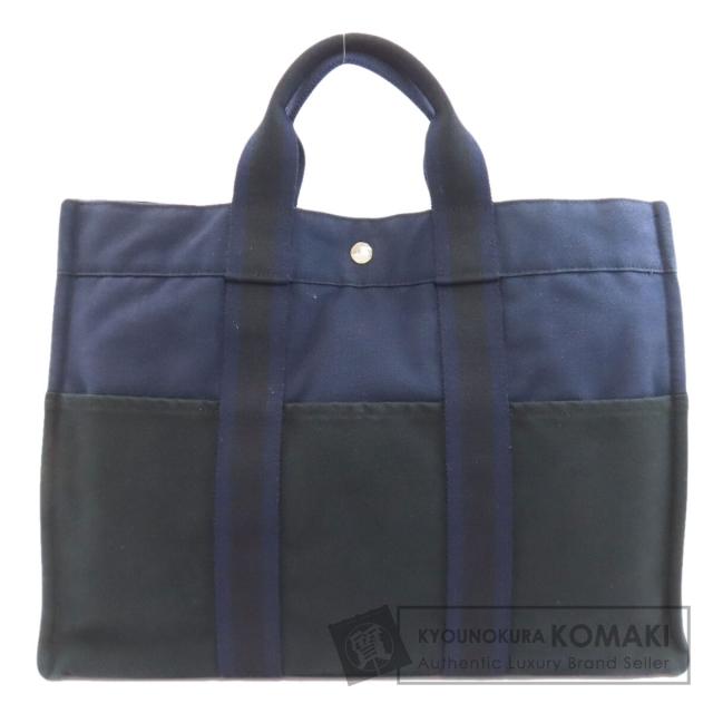 エルメス HERMES  サックフールトゥMM  ハンドバッグ キャンバス レディース  中古