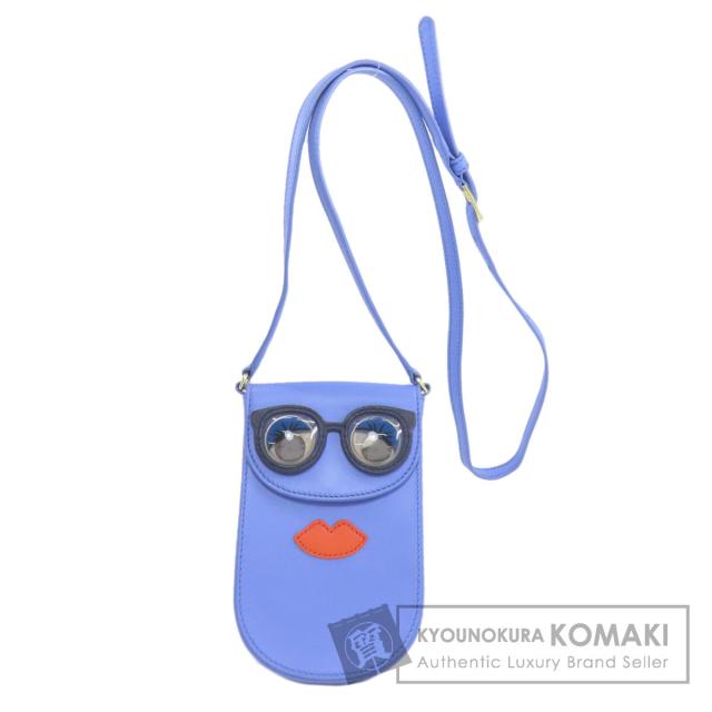 トリーバーチ Tory Burch  スマホショルダー フェイスモチーフ  ショルダーバッグ レザー 中古