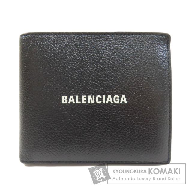 バレンシアガ BALENCIAGA 594315  ロゴ  二つ折り財布（小銭入れあり） カーフ レディース  中古