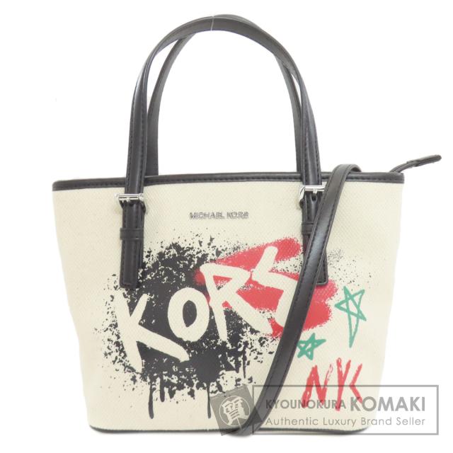 マイケルコース Michael Kors  グラフィティ 2WAY  ハンドバッグ キャンバス レディース  中古