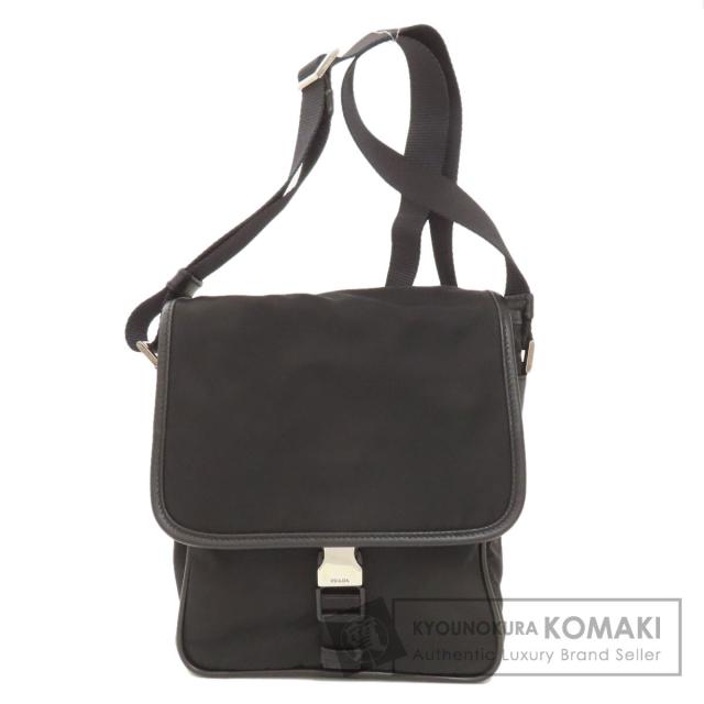 プラダ PRADA  メッセンジャーバッグ ロゴ金具  ショルダーバッグ ナイロン素材 レディース 中古