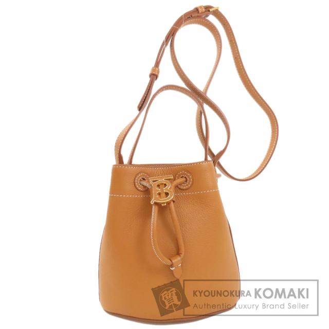 バーバリー BURBERRY  TBロゴ 巾着 2WAY  ハンドバッグ レザー レディース  中古