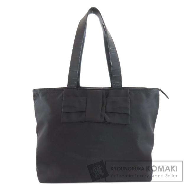 プラダ PRADA  フィオッコ ロゴ金具  トートバッグ ナイロン素材 レディース  中古