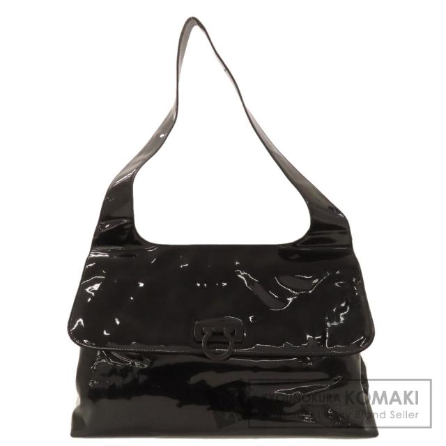 サルヴァトーレフェラガモ Salvatore Ferragamo  ガンチーニ金具  トートバッグ パテントレザー 中古