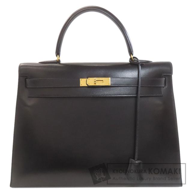 エルメス HERMES  ケリー35 外縫い ゴールド金具  ハンドバッグ ボックスカーフ レディース  中古