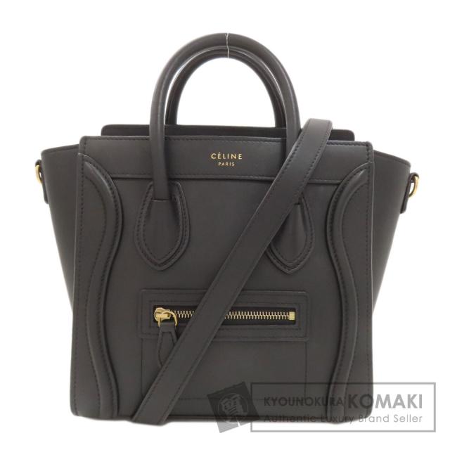 セリーヌ CELINE  ラゲージナノ 2WAY  ハンドバッグ カーフ レディース  中古