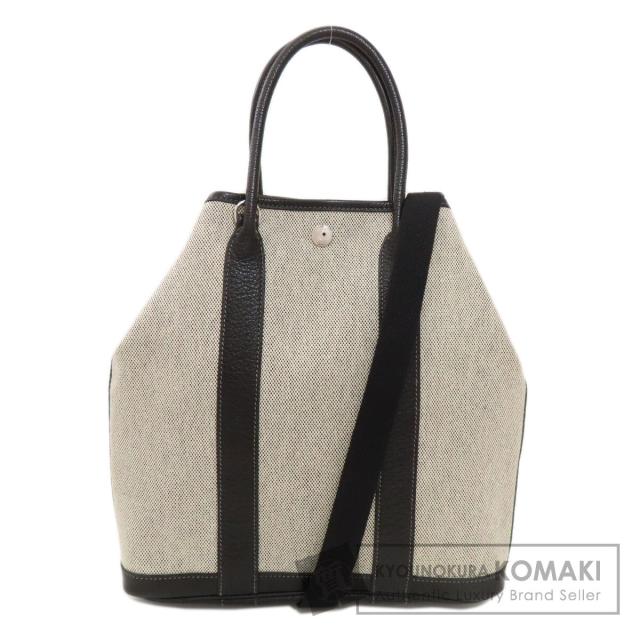 エルメス HERMES  ガーデンファイルPM シルバー金具  ハンドバッグ トワルアッシュ 中古