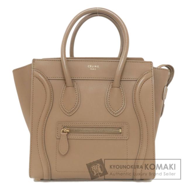 セリーヌ CELINE  ラゲージマイクロ  ハンドバッグ カーフ レディース  中古
