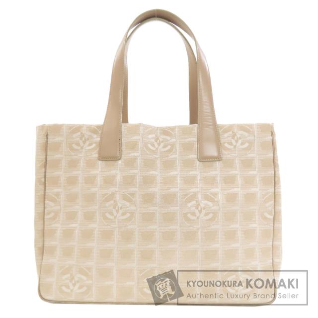 シャネル CHANEL  ニュートラベルラインMM  トートバッグ ナイロンジャガード レディース  中古