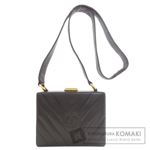 シャネル CHANEL  ココマーク Vステッチ ゴールド金具  ショルダーバッグ ラムスキン 中古