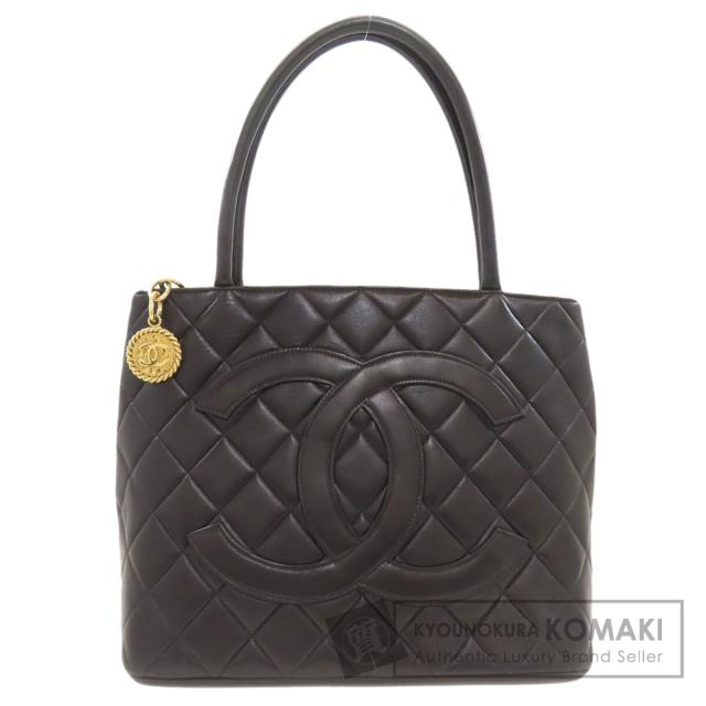 シャネル CHANEL  復刻トート ゴールド金具  トートバッグ ラムスキン レディース  中古
