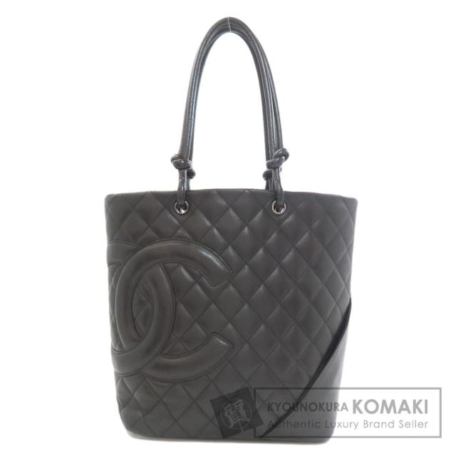 シャネル CHANEL  カンボンライン  ハンドバッグ カーフ レディース  中古