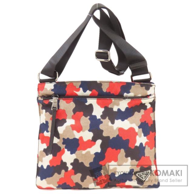 プラダ PRADA  カモフラージュ柄  ショルダーバッグ キャンバス レディース  中古