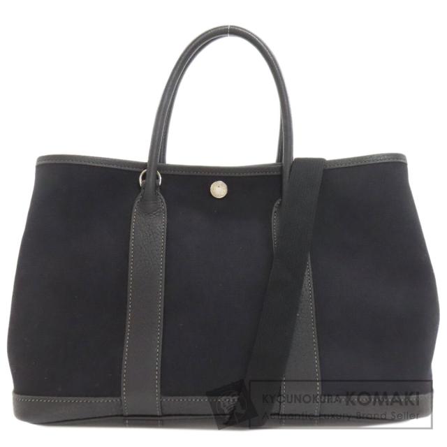 エルメス HERMES  ガーデンパーティTPM シルバー金具  ハンドバッグ トワルオフィシェ 中古