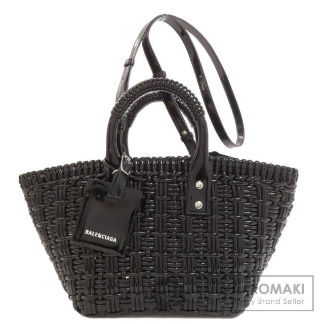 バレンシアガ BALENCIAGA 671342  ビストロバケット 2WAY  ハンドバッグ PVC レディース  中古