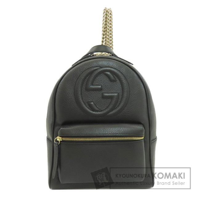 グッチ GUCCI 536192  ソーホー インターロッキングG  リュック・デイパック カーフ 中古