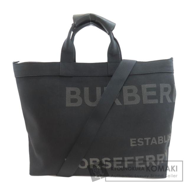バーバリー BURBERRY  ホースフェリープリント 2WAY  ハンドバッグ キャンバス レディース  中古