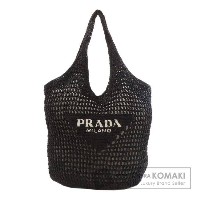 プラダ PRADA  クロシェ  トートバッグ ビスコース レディース  中古