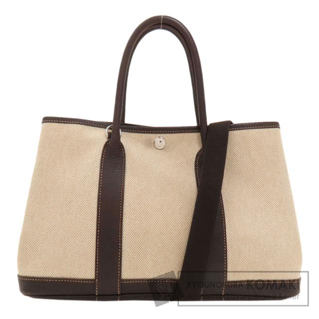 エルメス HERMES  ガーデンパーティTPM マロン シルバー金具  トートバッグ トワルアッシュ 中古
