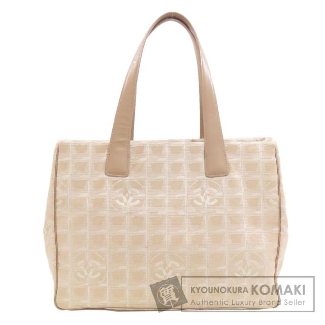 シャネル CHANEL  ニュートラベルラインMM  トートバッグ ナイロンジャガード レディース  中古