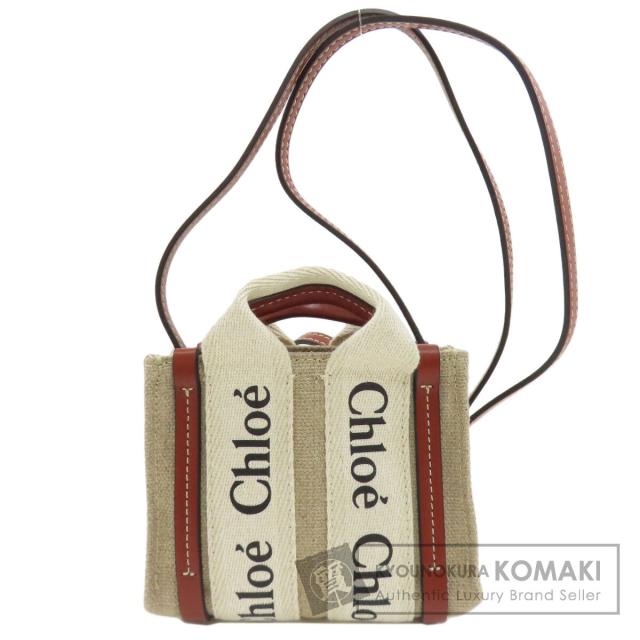 クロエ CHLOE  ウッディ ナノ 2WAY  ショルダーバッグ キャンバス レディース  中古