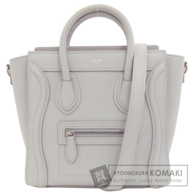 セリーヌ CELINE  ラゲージナノ 2WAY  ハンドバッグ カーフ レディース  中古
