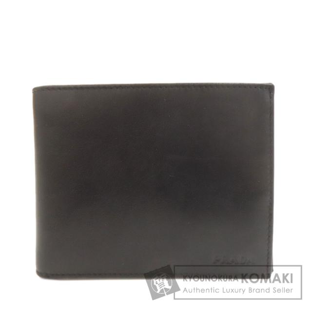 プラダ PRADA 2M0002  ロゴ  二つ折り財布（小銭入れあり） カーフ メンズ  中古