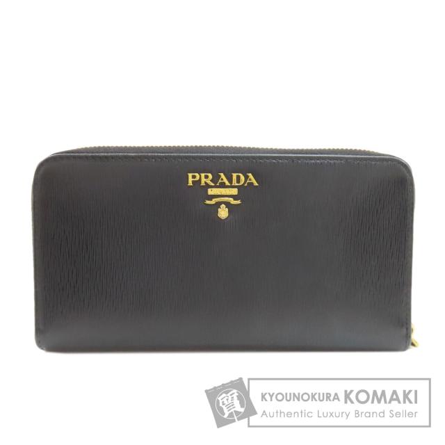 プラダ PRADA  ロゴ  長財布（小銭入れあり） レザー レディース  中古