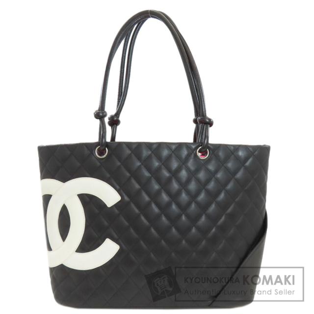 シャネル CHANEL  カンボンライン  トートバッグ カーフ レディース  中古