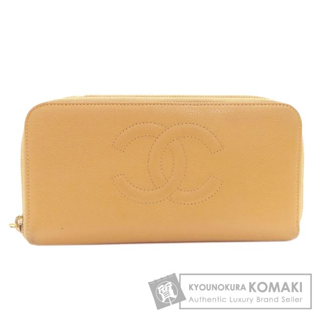 シャネル CHANEL  ココマーク ゴール金具  長財布（小銭入れあり） グレインド 中古