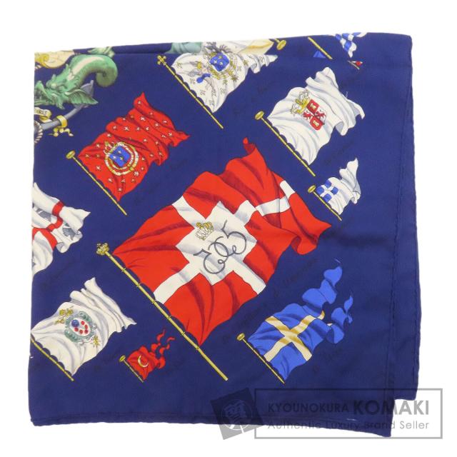 エルメス HERMES  カレ90 船旗  スカーフ シルク レディース  中古