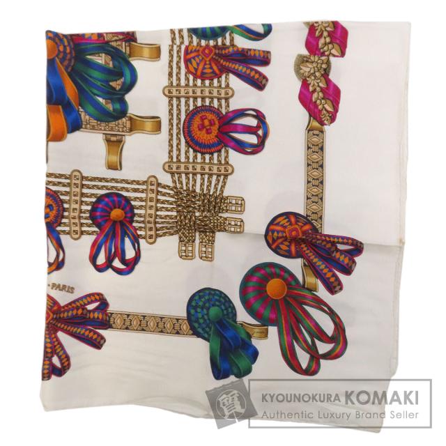 エルメス HERMES  カレ90 馬のリボン飾り  スカーフ シルク レディース  中古