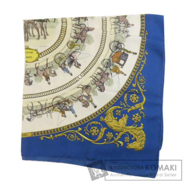 エルメス HERMES  カレ90 ロンシャンへの散歩  スカーフ シルク レディース  中古