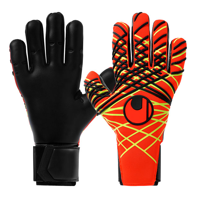 ウールシュポルト サッカー キーパーグローブ ファイアエディション アブソルートグリップ ハーフネガティブ フィット フローレッド 限定 101135601-20