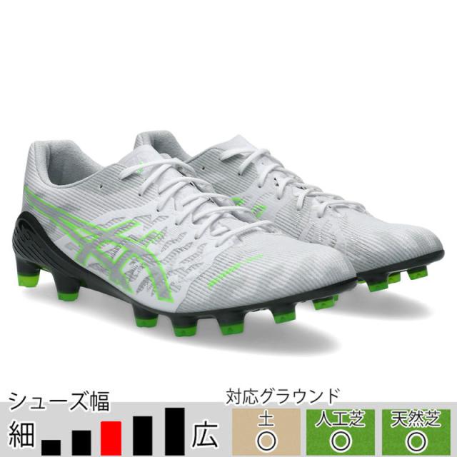 25％OFF！ アシックス サッカースパイク DSライト アクロス 3 ホワイト グリーン 土 天然芝 人工芝 （asics2025Q3） 1101A070-103
