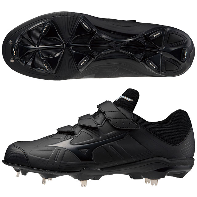 ミズノ 野球スパイク 埋め込み金具スパイク ライトレボバディー2 BLT 野球 ベルクロ ベルト式 3E相当 ブラック 黒 一般 大人 11GM232500