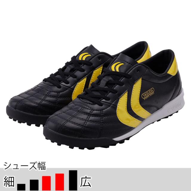 YASUDA/ヤスダ サッカー フットサル ターフシューズ リガレスタ TF ブラック イエロー ワイドモデル トレシュー F20003-0003 返品・交換・キャンセル不可商品