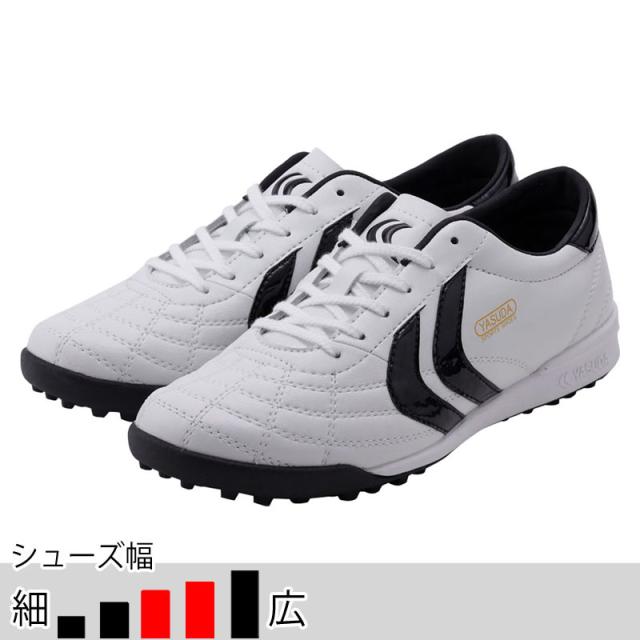 YASUDA/ヤスダ サッカー フットサル ターフシューズ リガレスタ TF ホワイト ブラック ワイドモデル トレシュー F20003-0100 返品・交換・キャンセル不可商品