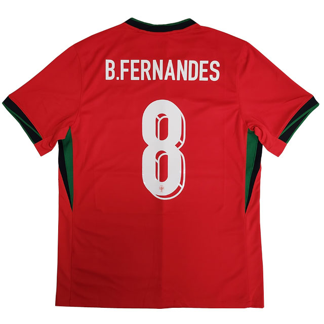 28％OFF！ ナイキ サッカー レプリカユニフォーム ポルトガル代表 FPF 24 スタジアムジャージー ホーム ＃8 ブルーノ・フェルナンデス ネーム入り FJ4275-NUMBER-8
