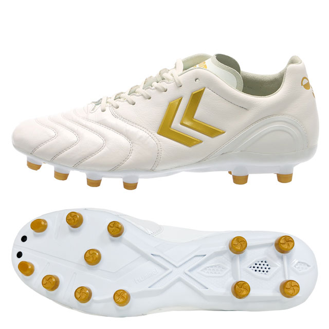 31％OFF！ ヒュンメル サッカースパイク ヴォラート 2 ワイド LIMITED ホワイト ワイドモデル カンガルー革 天然芝 人工芝 土 HAS1243W-1038