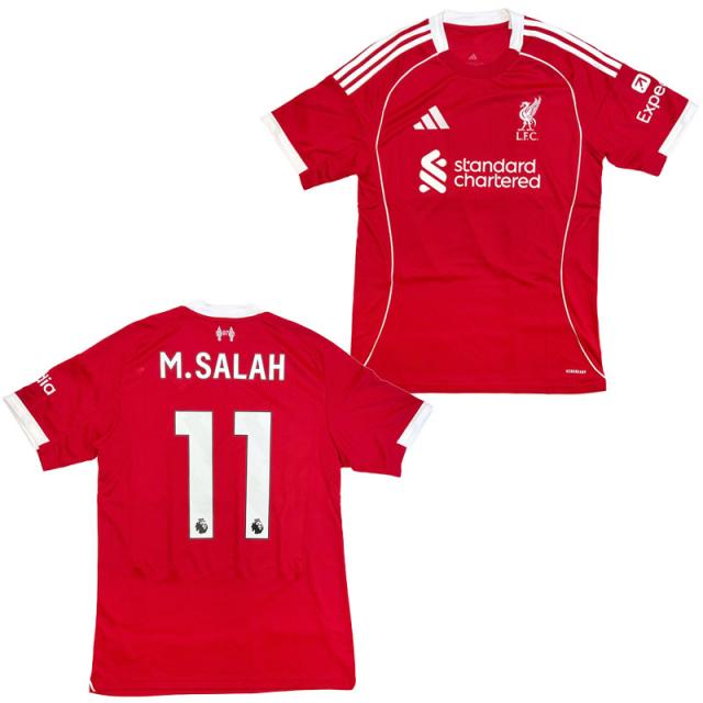 アディダス リバプールFC ホーム レプリカ ユニフォーム レッド #11 モハメド・サラー サッカー レプリカウェア ネーム入り JYF22-NUMBER-11